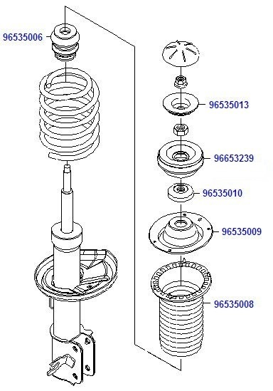 96535013 Опора стойки амортизатора GM | Запчасти на DRIVE2