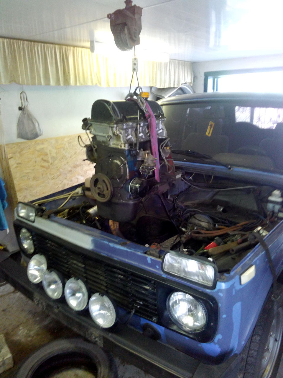 Замена двигателя — Lada 4x4 3D, 1,7 л, 1984 года | своими руками | DRIVE2