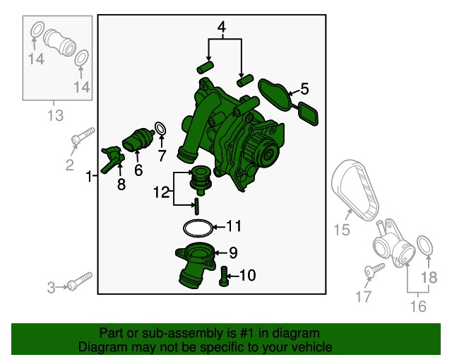 06H121026DR Насос водяной помпы VAG | Запчасти на DRIVE2