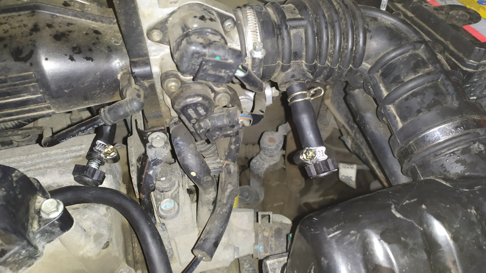 Картерные газы в корпус фильтра — Daewoo Matiz (M100/M150), 0,8 л, 2012 ...