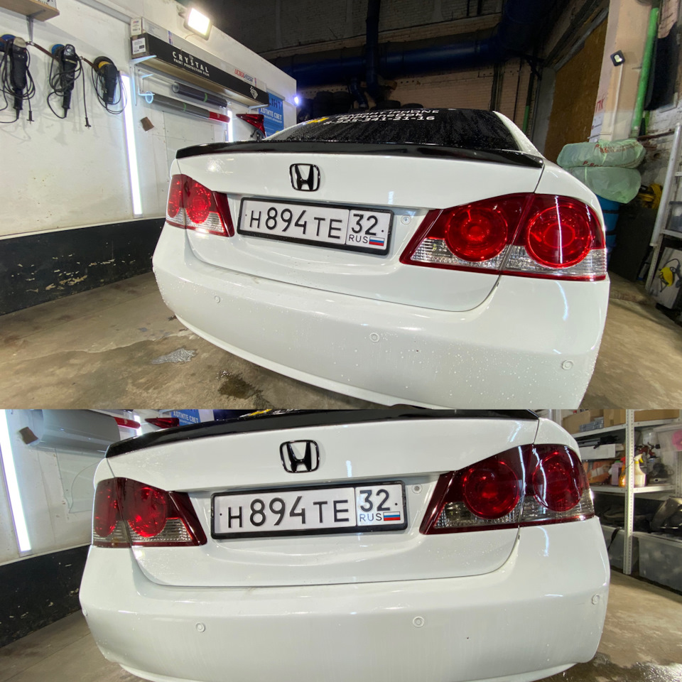 Оклейка задней оптики — Honda Civic 4D (8G), 1,8 л, 2007 года | своими ...