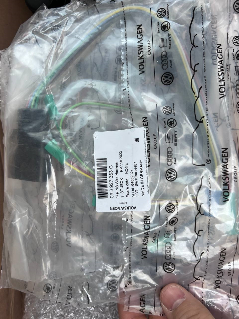 09D927363G Жгут проводов для VAG | Запчасти на DRIVE2