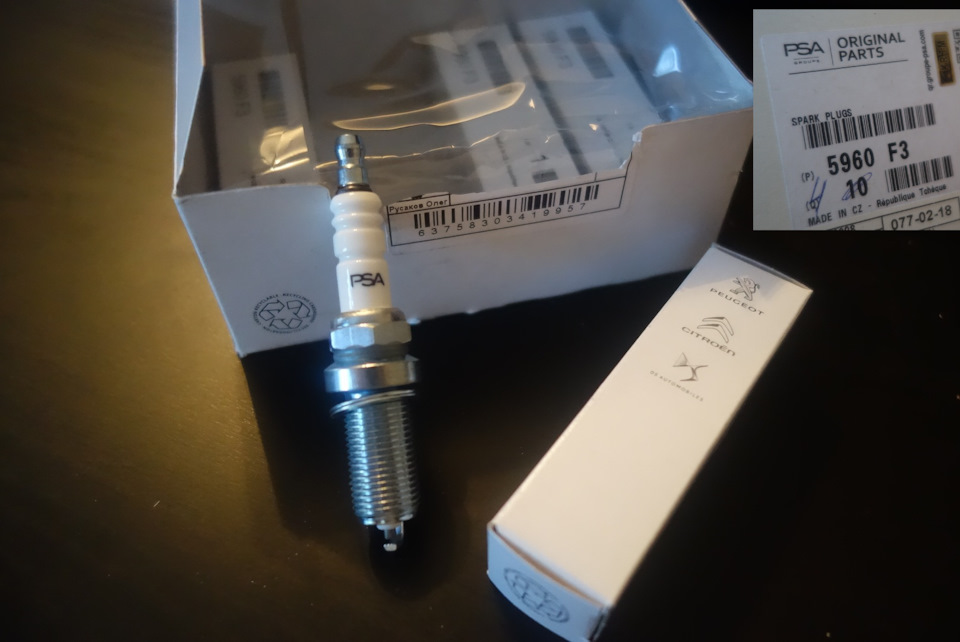 5960F3 Свеча зажигания Peugeot Citroen | Запчасти на DRIVE2