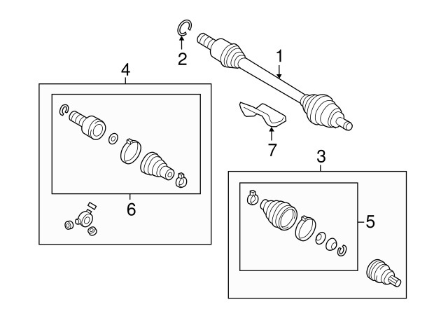 1K0498201C Комплект пыльника ШРУСа внутренний / 04~ VAG | Запчасти на ...