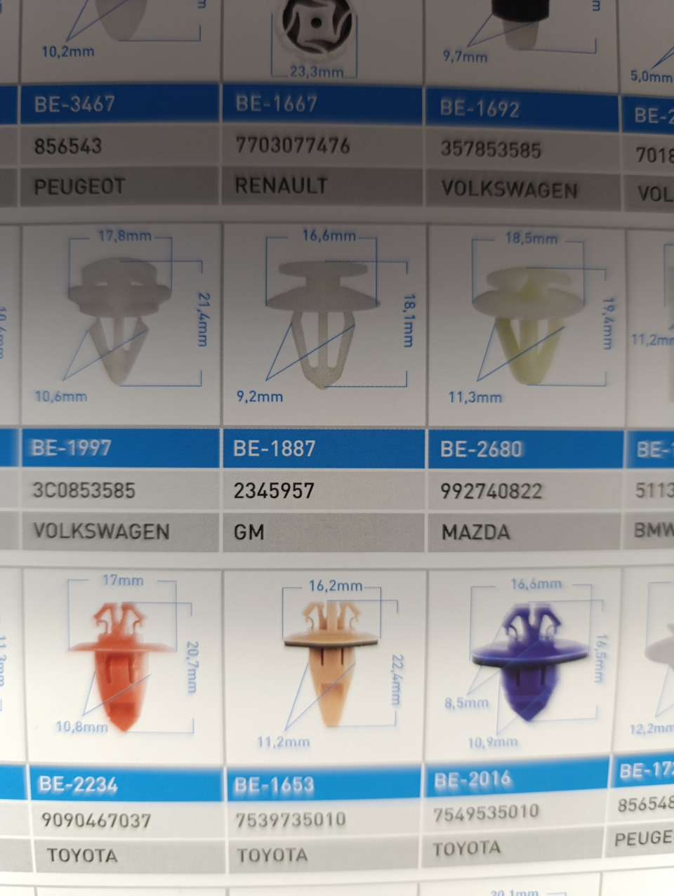 856543 КЛИПСА КРЕПЕЖНАЯ 31 Peugeot Citroen | Запчасти на DRIVE2