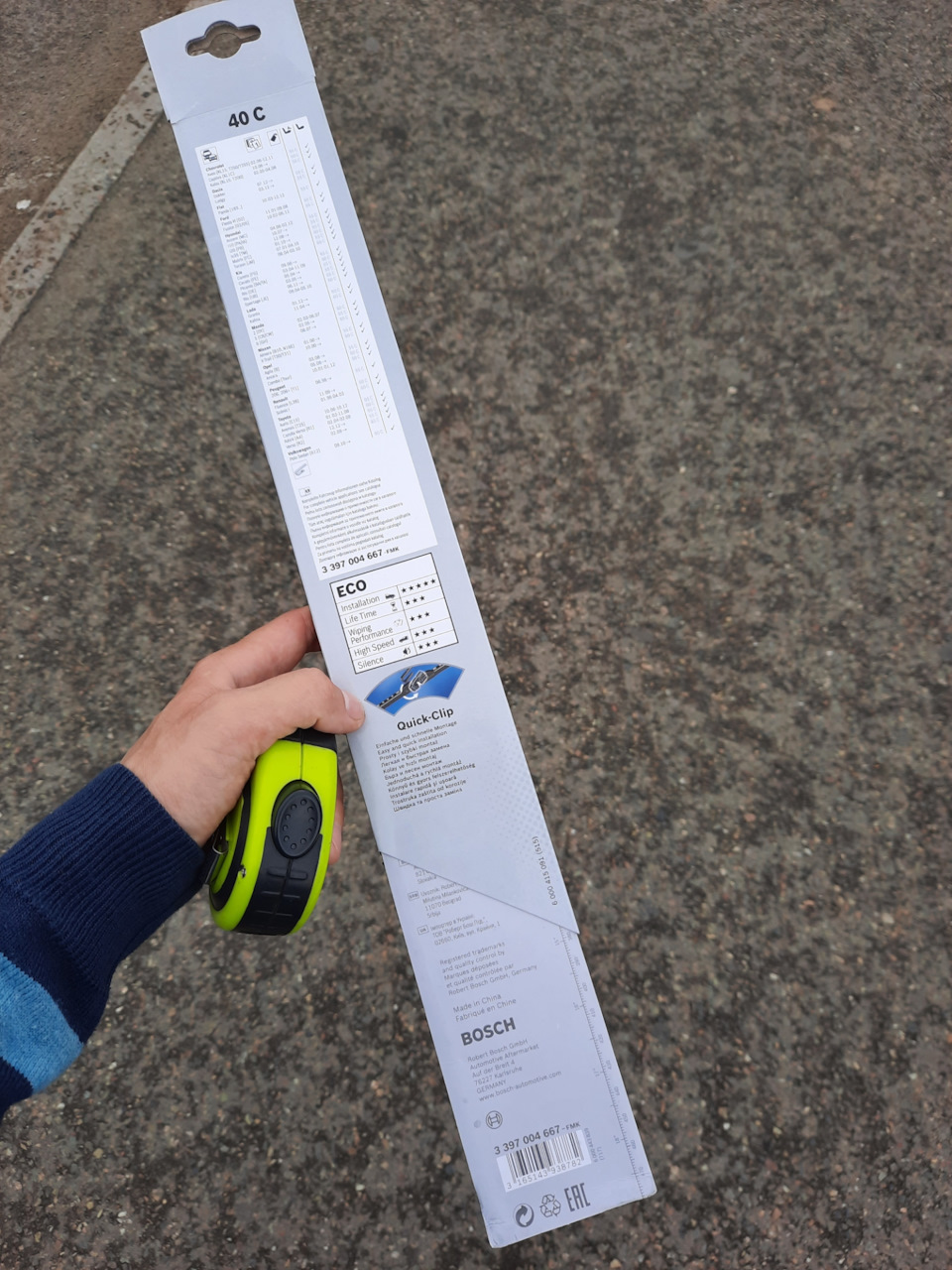 3397004667 СТЕКЛООЧИСТИТЕЛЬ ECO [40C] 400 ММ BOSCH | Запчасти на DRIVE2