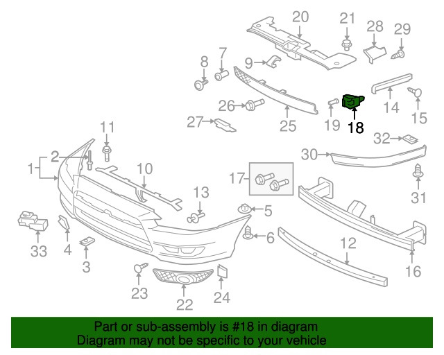 6400A852 Кронштейн бампера переднего RH Mitsubishi | Запчасти на DRIVE2