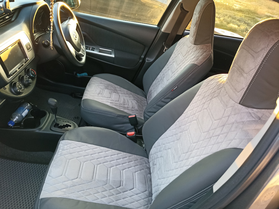 Улучшаем комфорт — купил чехлы на Toyota Vitz с 2010-2020 KSP130 ...
