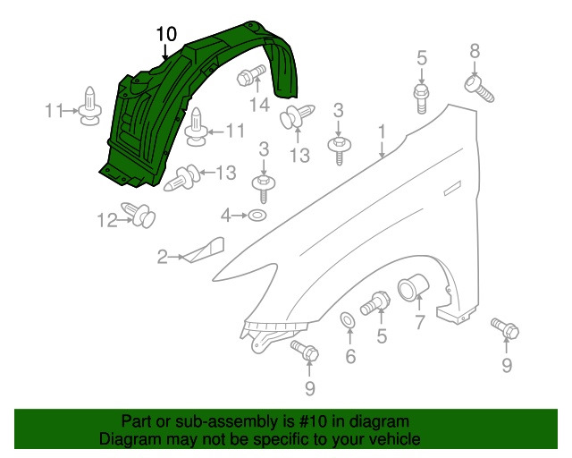 5370A753 Подкрылок передний правый Mitsubishi | Запчасти на DRIVE2