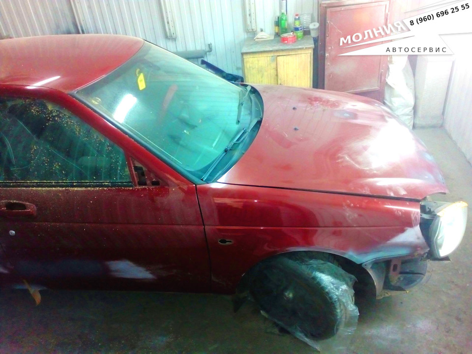Покраска в круг без крыши — Lada Приора хэтчбек 1 6 л 2009 года