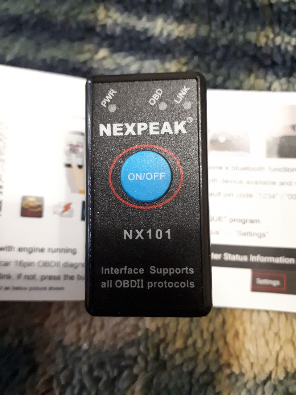 OBD II NEXPEAK NX101 Elm327, Bluetooth V1.5 — Toyota Aygo (1G), 1 л, 2008 года | электроника ...