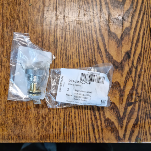 059103175F Обратный клапан VAG | Запчасти на DRIVE2