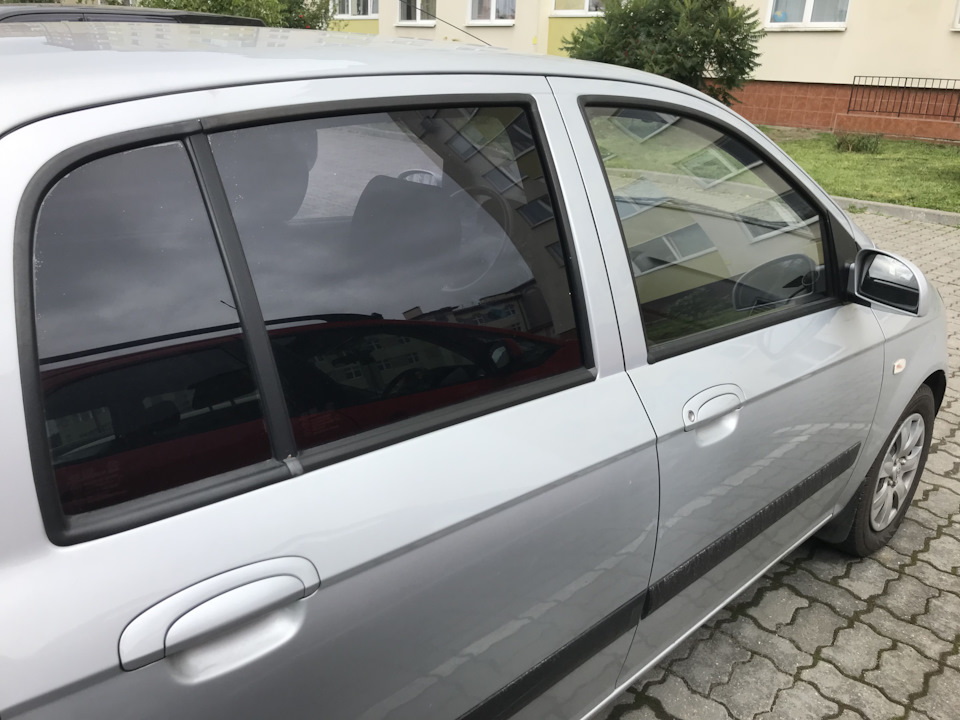 Наружние молдинги стёкол. — Hyundai Getz, 1,4 л, 2008 года | аксессуары ...