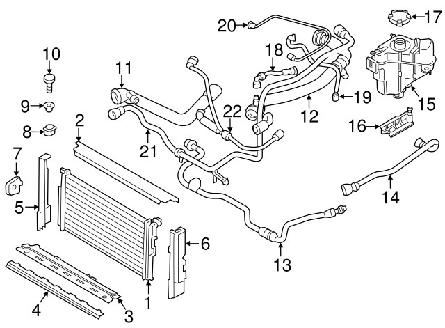 17128616914 Шланг трубопр.под.в дв. — перекл.клапан BMW | Запчасти на ...