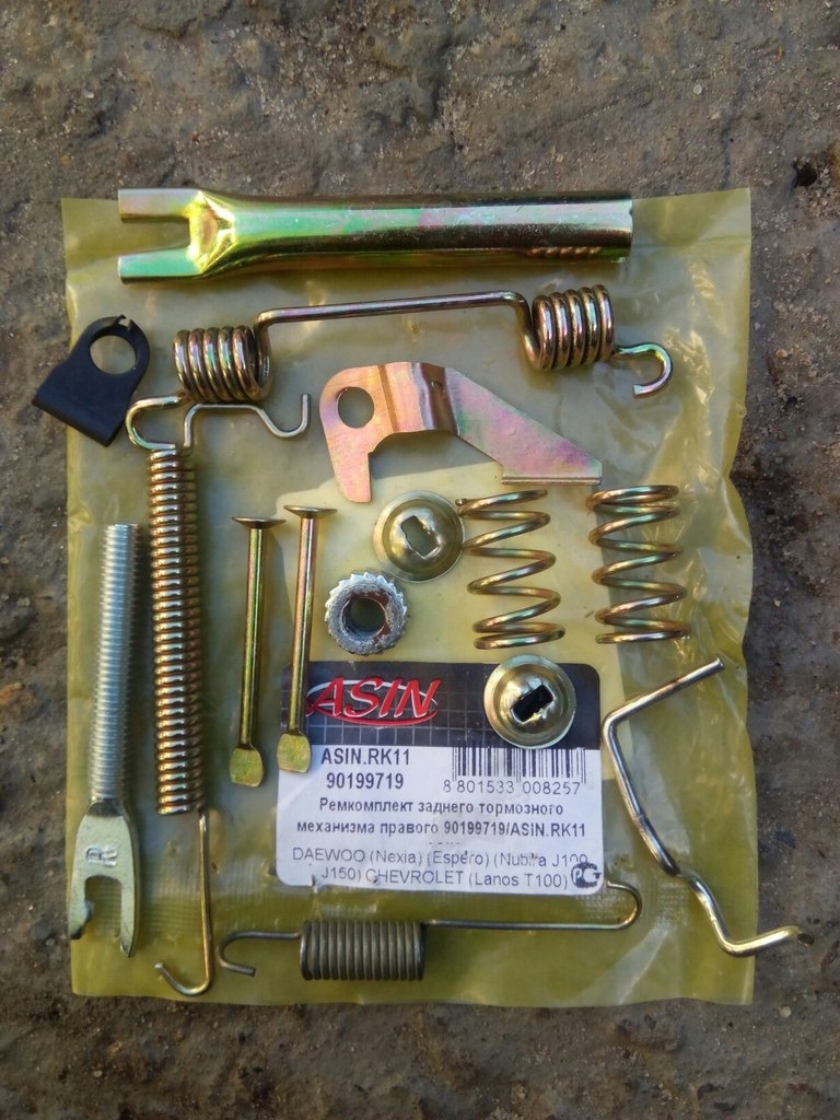 ASINRK11 Ремкомплект заднего тормозного механизма правого 90199719 ...