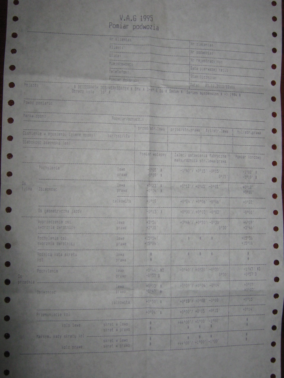 РАЗВАЛ — СХОЖДЕНИЕ — BMW 3 series (E36), 1,8 л, 1993 года | плановое ТО ...