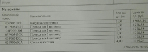 03F905430J Провод высокого напр VAG | Запчасти на DRIVE2