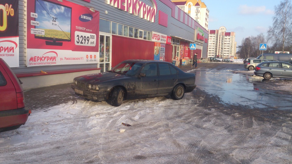 Первая мойка за все время на мойке)) — BMW 5 series (E34), 2,5 л, 1995 ...