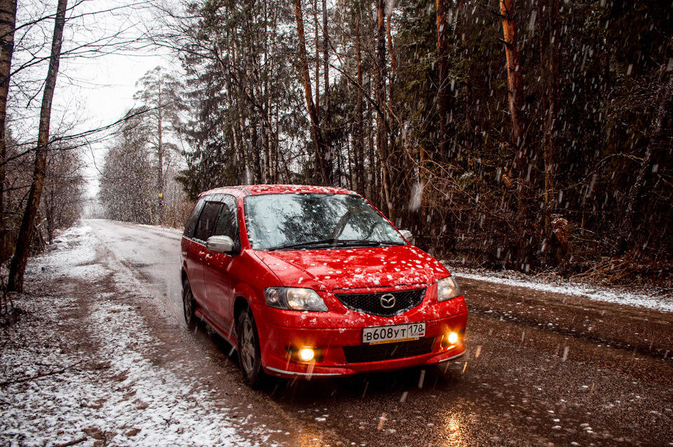 Последний снегопад. Фотосессия в лесу. — Mazda MPV II, 2,3 л, 2003 года | фотография | DRIVE2
