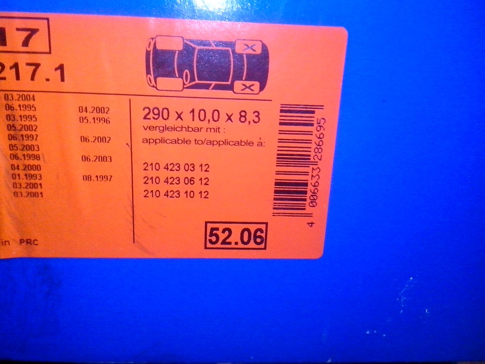 Продам новые тормозные диски на Мерс — Mercedes-Benz CLK (W208), 3,2 л ...