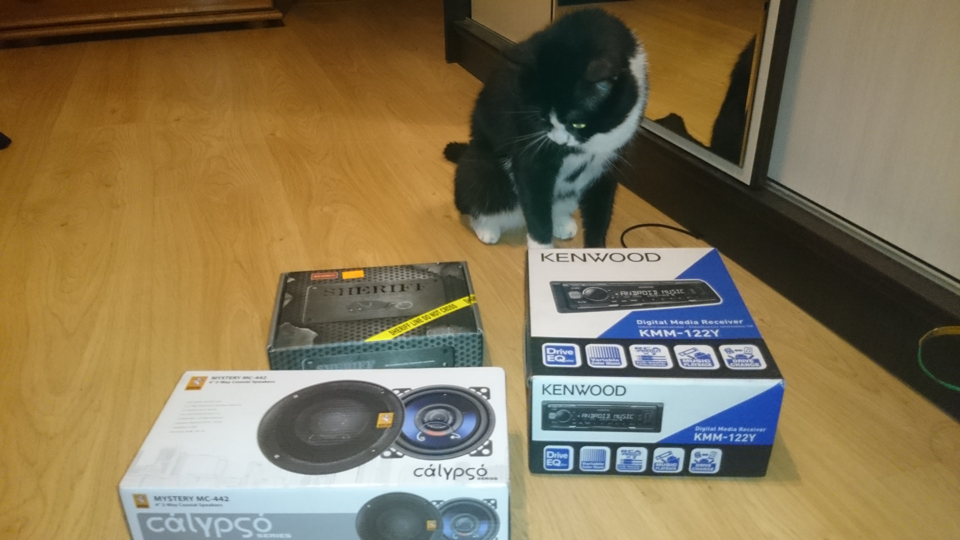 Kenwood KMM-122Y Мурзик одобряет. — Volkswagen Passat B3, 1,8 л, 1993 ...