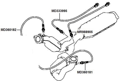 MD360182 ДАТЧИК КИСЛОРОДНЫЙ, ДВИГАТЕЛЯ Mitsubishi | Запчасти на DRIVE2