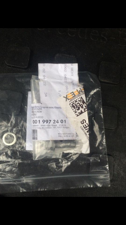 A0019972401 Клапан запорный трубки смазки турбонагн. Mercedes ...