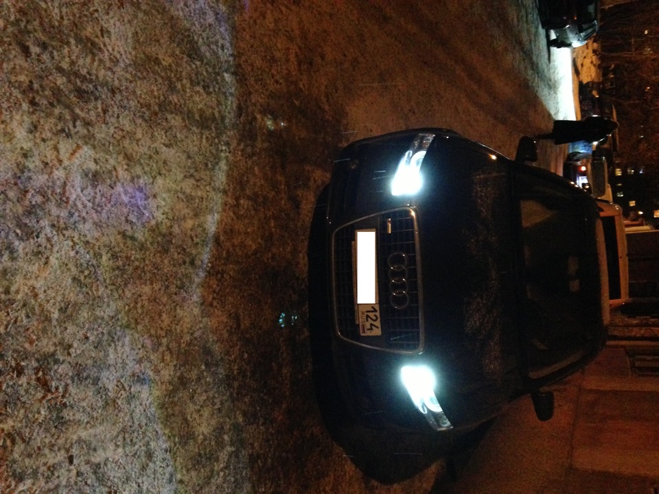 светодиоды в drl и реснички на фары — Audi A4 (B7), 2 л, 2007 года ...