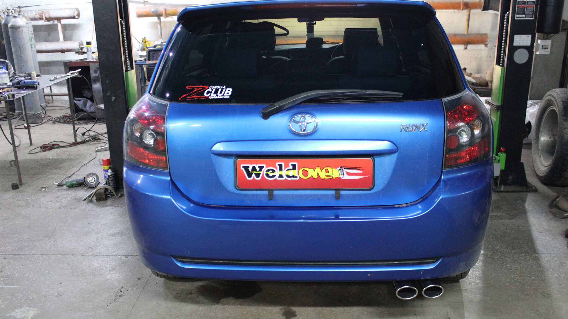 Toyota Runx axle-back muffler — WELDone exhaust на DRIVE2