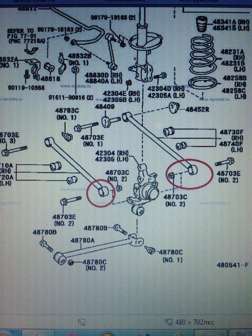 Замена сайлентов в поперечных тягах — Toyota Caldina (210), 2 л, 1998 ...
