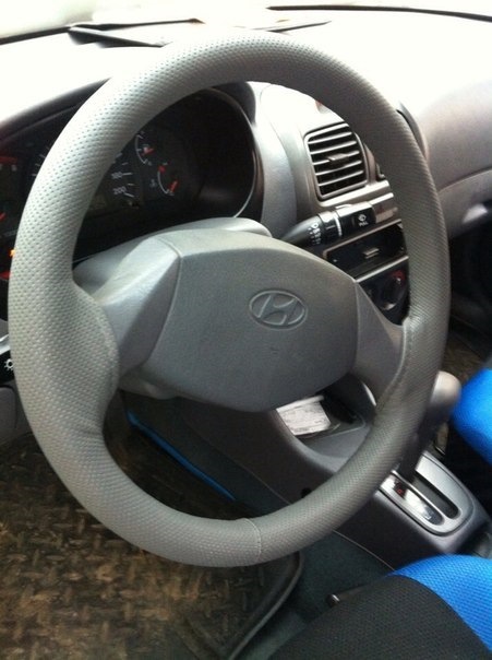 Обмотка на руль — Hyundai Accent (2G), 1,5 л, 2007 года | аксессуары ...