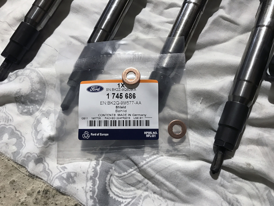 1745686 Уплотнительное кольцо топливной форсунки / Transit, Ranger 2,2/ ...