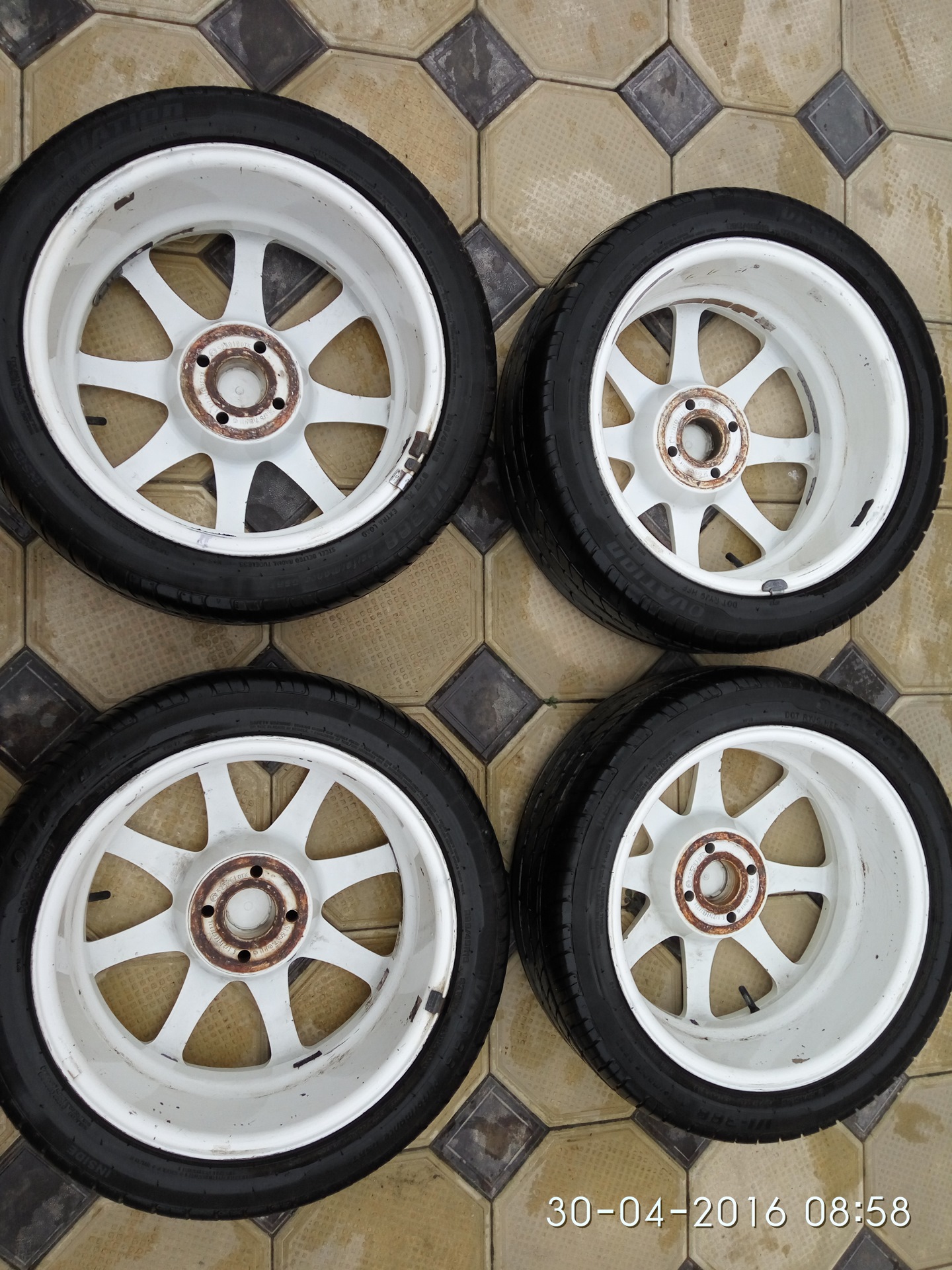 кованные диски ВСМПО Паллада R16 с резиной — LADA Калина Спорт, 1,6 л ...