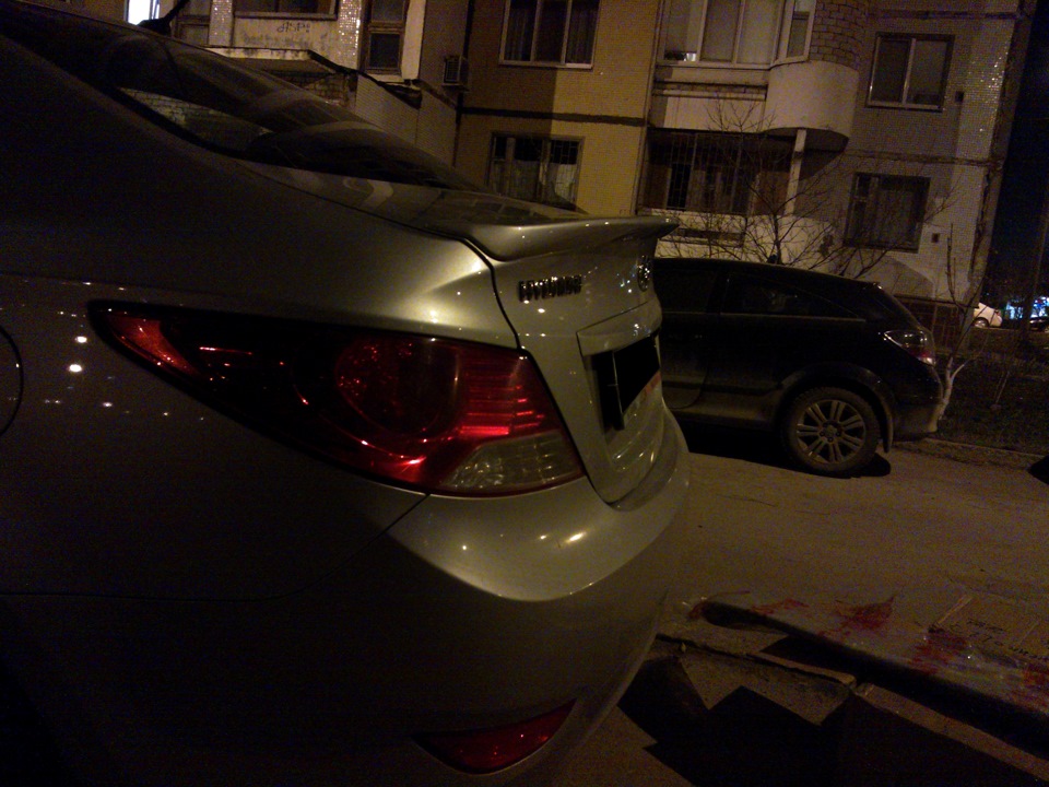 Лип спойлер — Hyundai Solaris (1G), 1,4 л, 2011 года | тюнинг | DRIVE2
