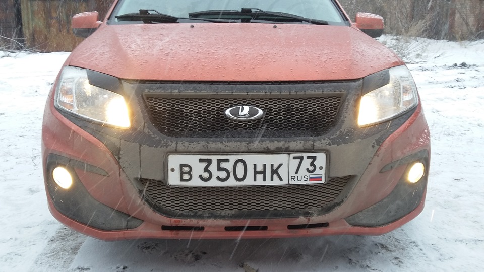 #73. PhilipsЫ в туманки. — Lada Гранта (1G), 1,6 л, 2013 года ...