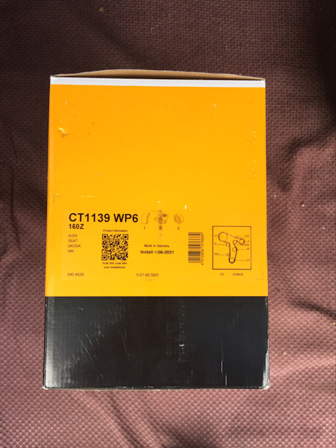 CT1139WP6 Комплект ГРМ с водяным насосом AUDI: A3 2.0 TDI/2.0 TDI ...