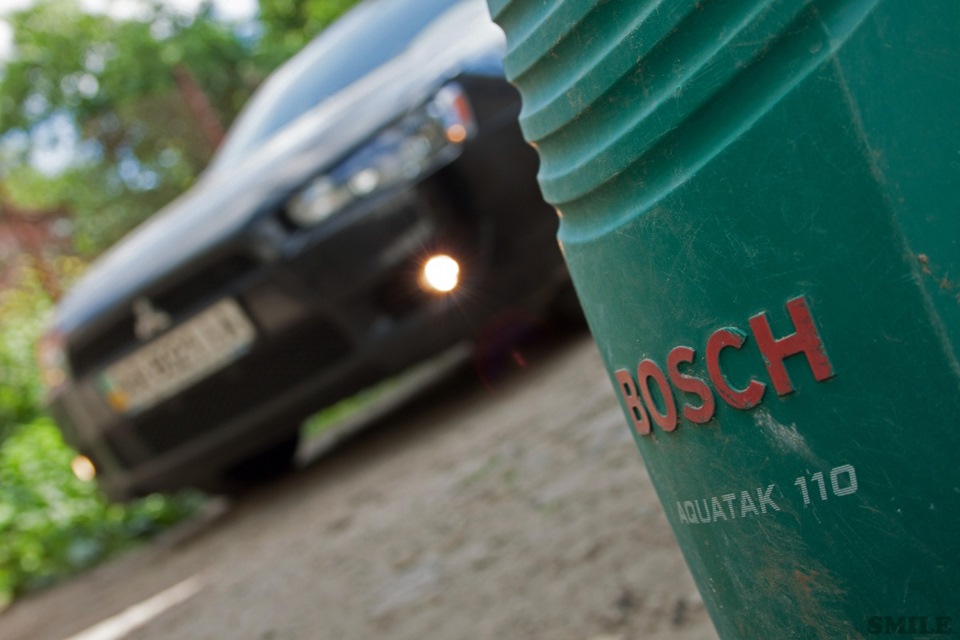 Минимойка BOSCH — Mitsubishi Lancer X, 1,5 л, 2008 года | мойка | DRIVE2
