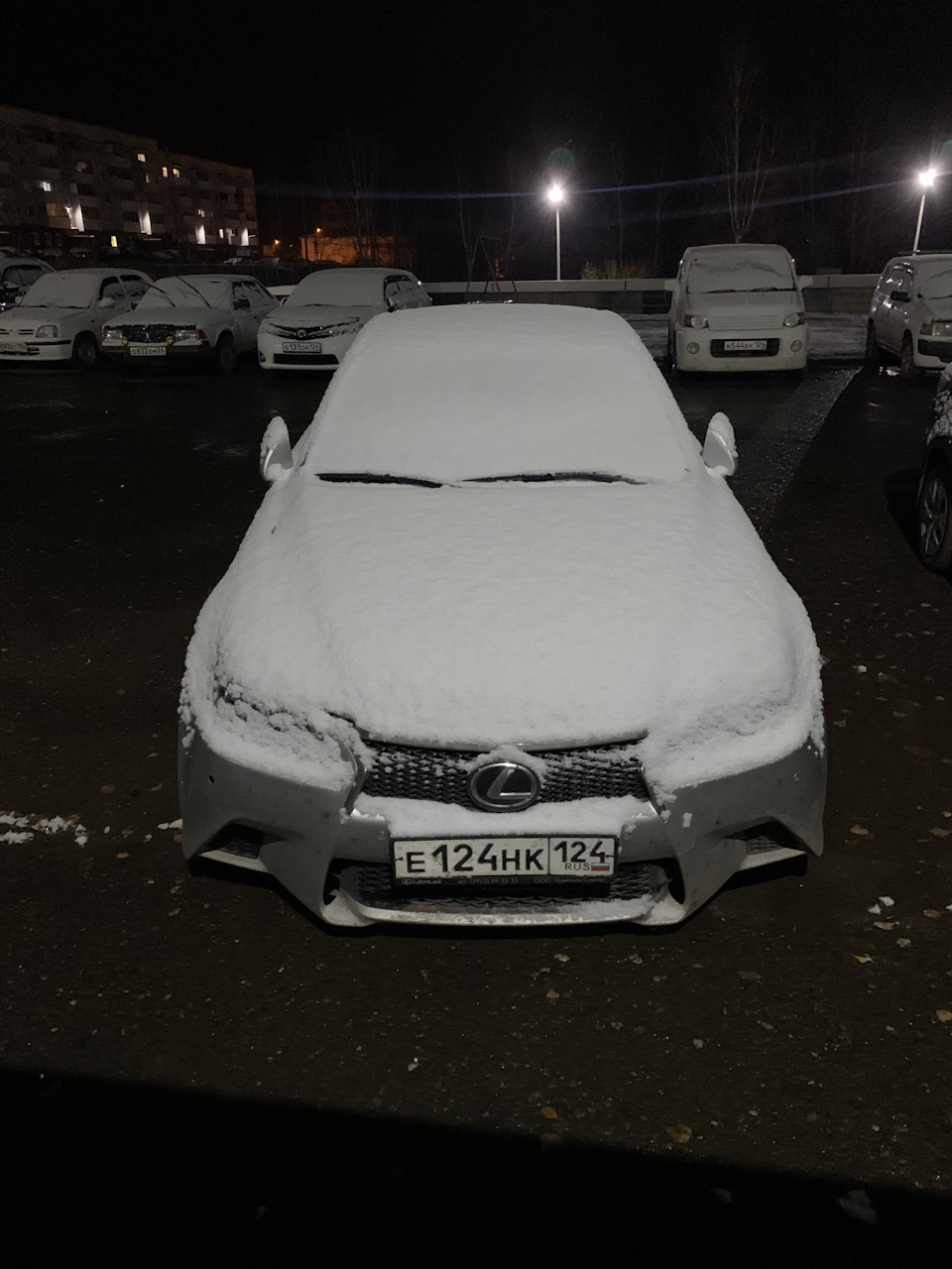 43. первый снег и красивые цифры, клипса для коврика — Lexus IS II, 2,5 ...