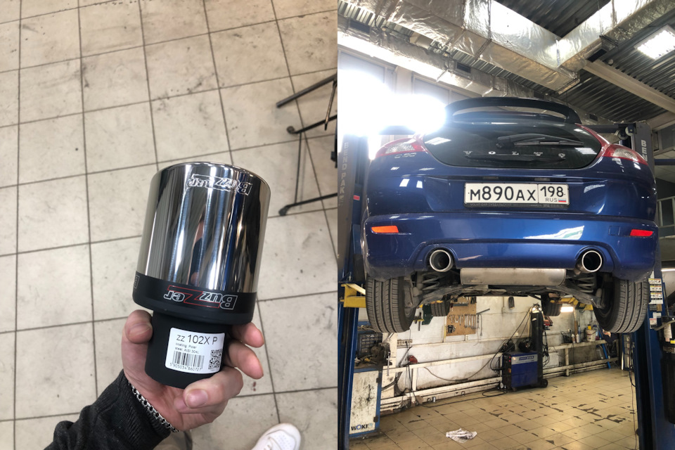 #8_Установка U-образного выхлопа с вакуумной заслонкой — Volvo C30, 2,4 ...