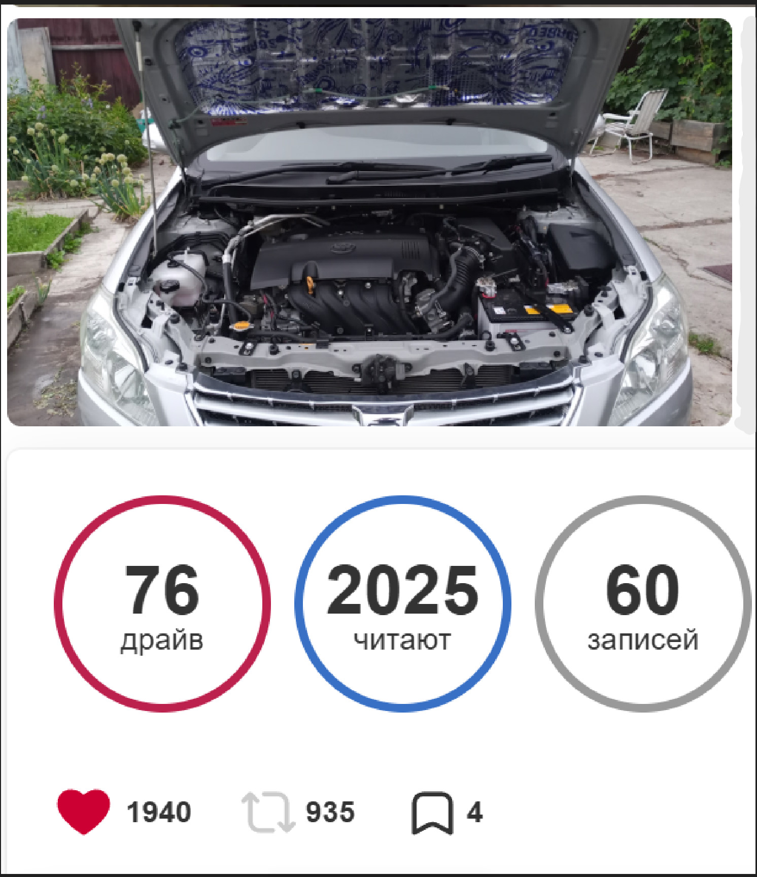 Наступивший год и число подписчиков. — Toyota Premio (T260), 1,5 л, 2010 года | рейтинг и ...