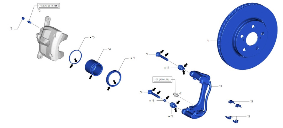 Замена передних тормозных дисков, передних и задних тормозных колодок ...