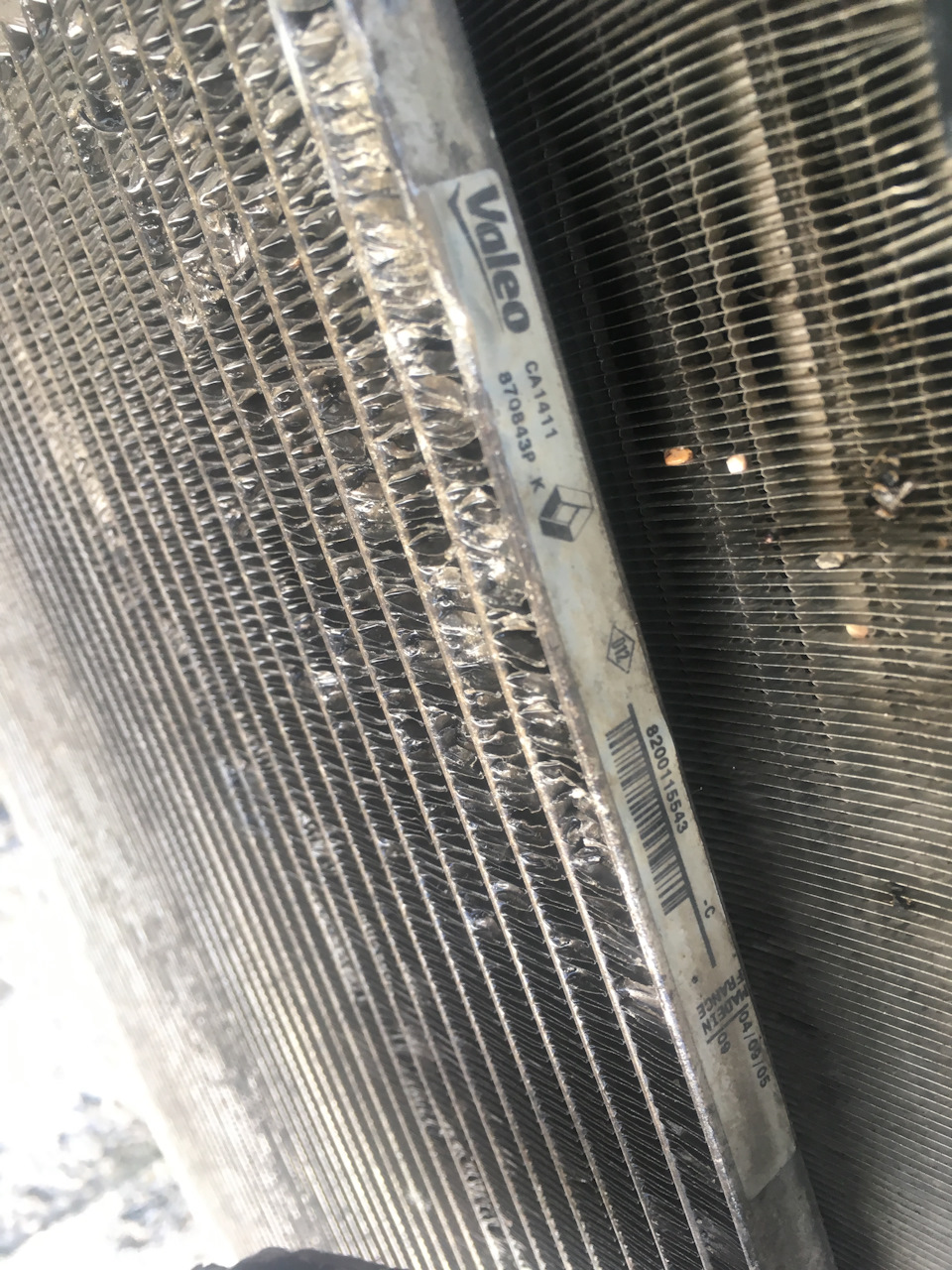 8200115543 Радиатор кондиционера (алюм) RENAULT | Запчасти на DRIVE2