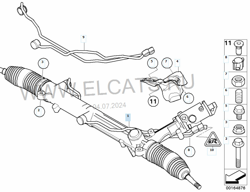 Ремонт рулевой рейки — BMW 5 series (E60), 2,5 л, 2003 года | визит на ...
