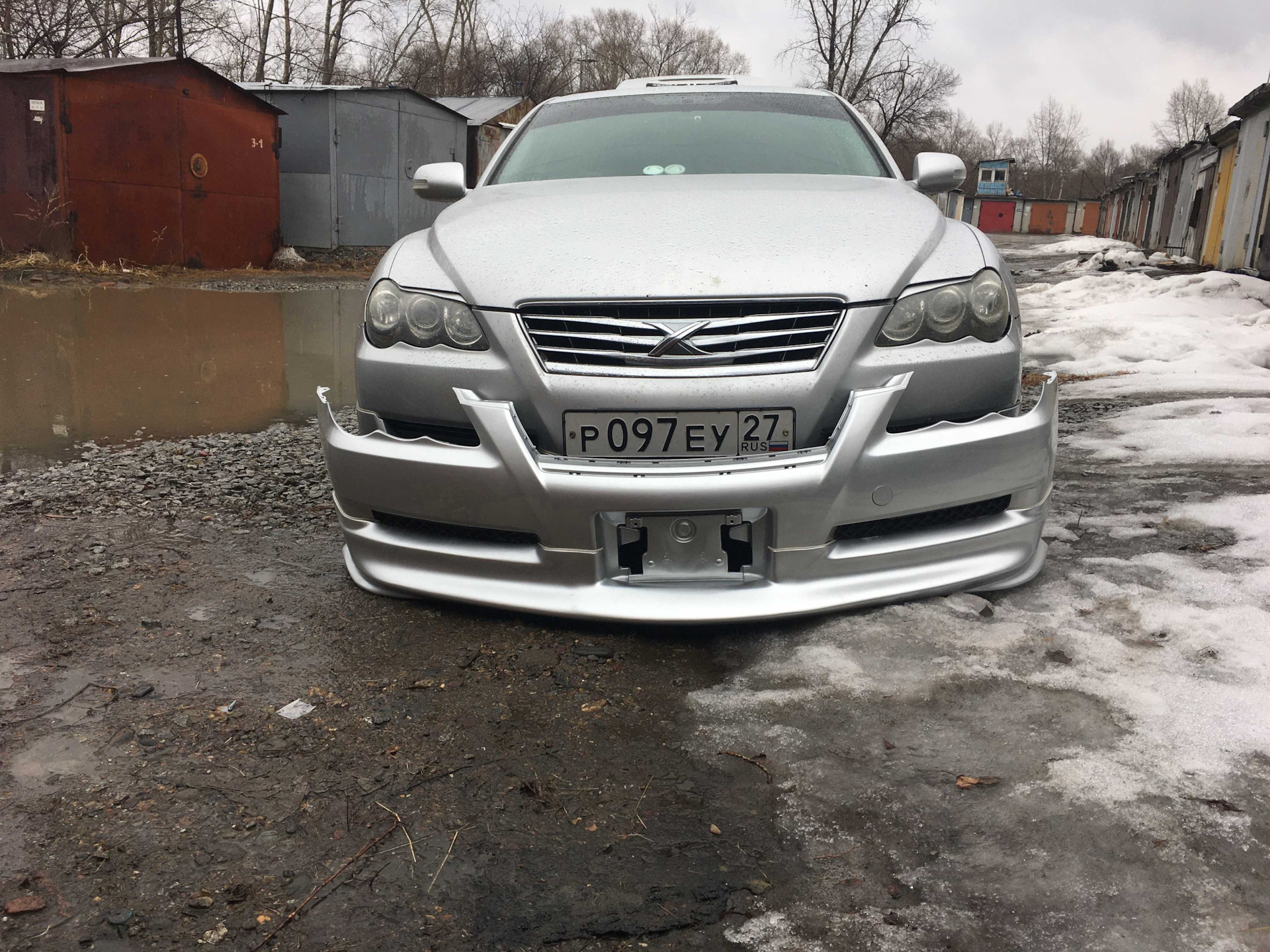 Путь к обвесу Modellista продолжается. — Toyota Mark X (GRX120), 2,5 л ...