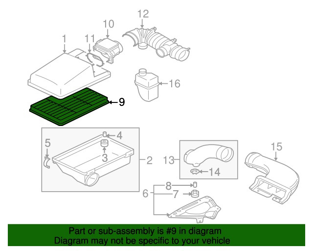 MZ690198 ФИЛЬТР ВОЗДУШНЫЙ, ЭЛЕМЕНТ Mitsubishi | Запчасти на DRIVE2