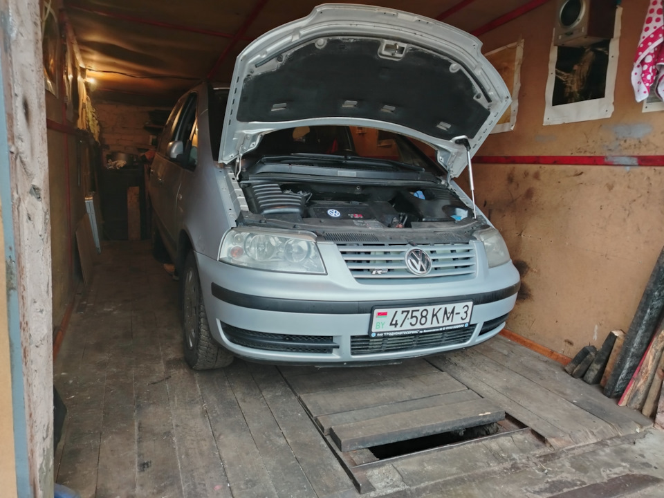 Замена ГРМ — Volkswagen Sharan (1G), 1,9 л, 2002 года | плановое ТО ...