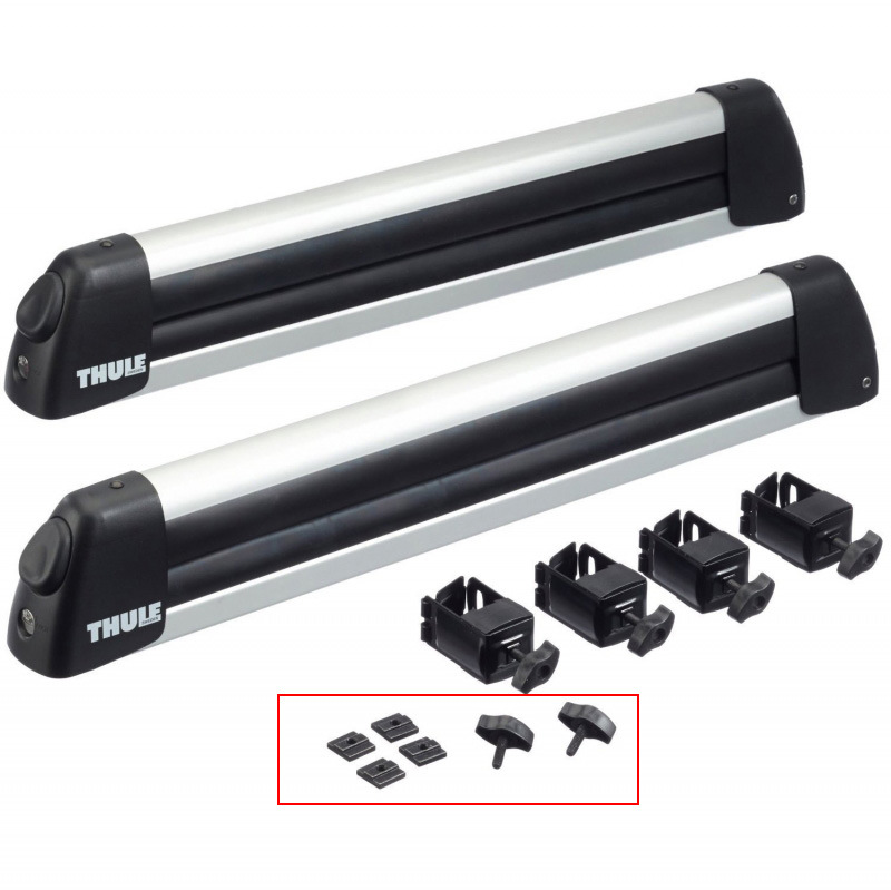 Лыжные крепления Thule Deluxe 727 на дугах WingBar Evo127 — Skoda Rapid ...