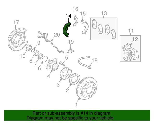 4655060070 Комплект барабанных тормозных колодок. Задняя ось TOYOTA ...