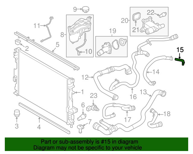 LR025015 Соединение водяной насос, выпуск Jaguar Land Rover | Запчасти ...