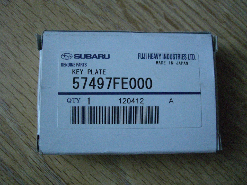 Заготовка STI ключа — Subaru Forester (SF), 2 л, 1999 года | аксессуары ...